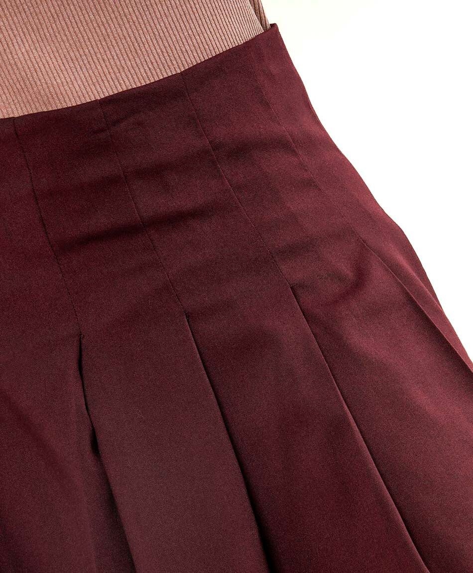 Mini pollera mujer tableada - TRICOT