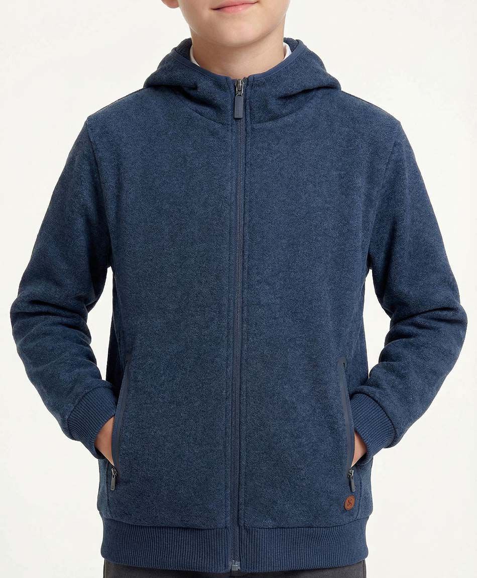 Casaca escolar bolsillo cierre navy - TRICOT