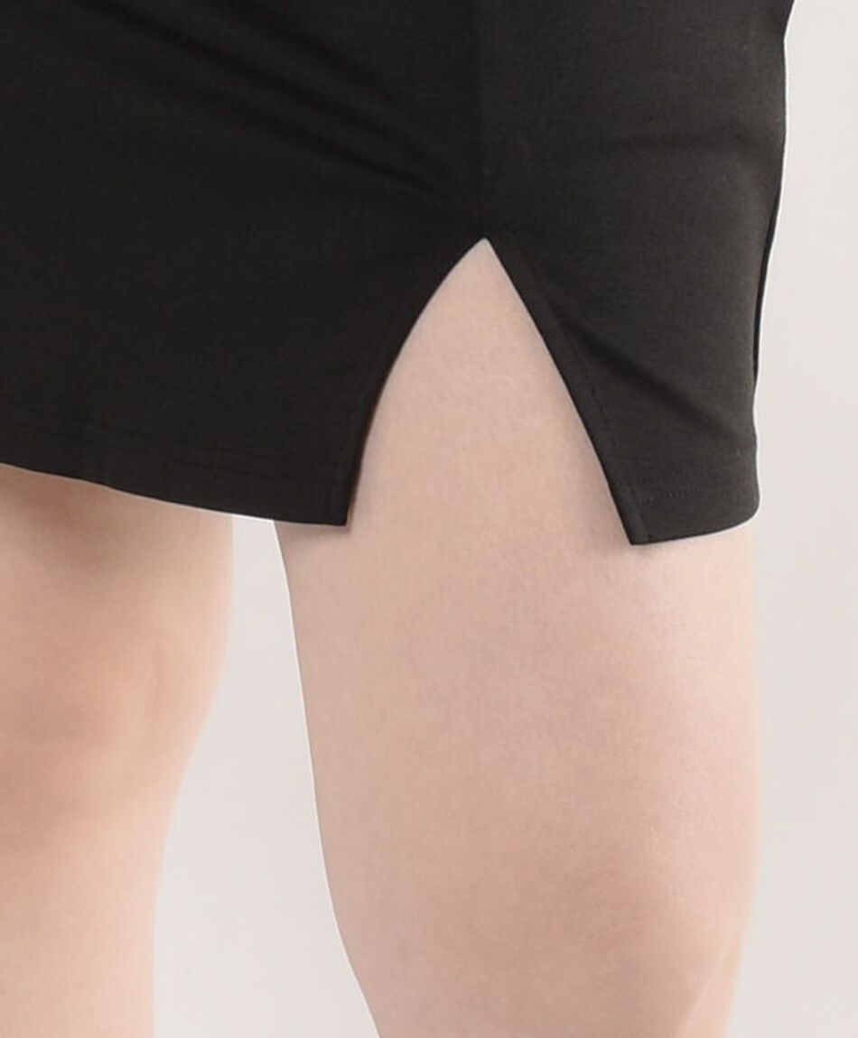 Mini pollera mujer apertura short - TRICOT