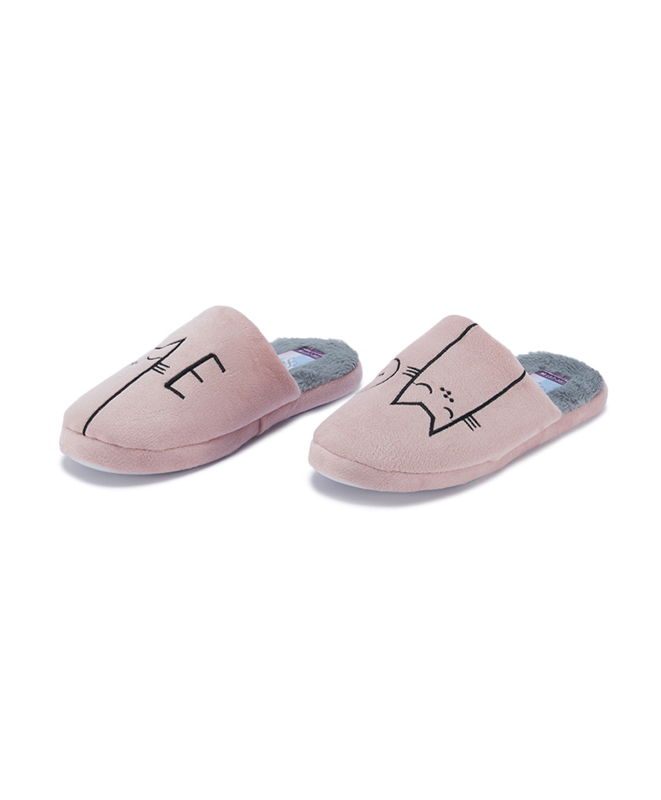 Pantufla mujer frase meow cat - TRICOT