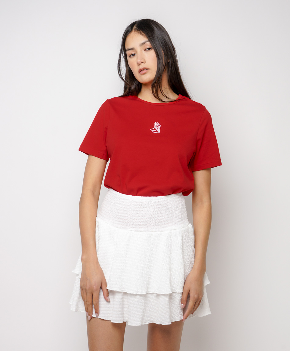 Mini pollera mujer vuelos - TRICOT