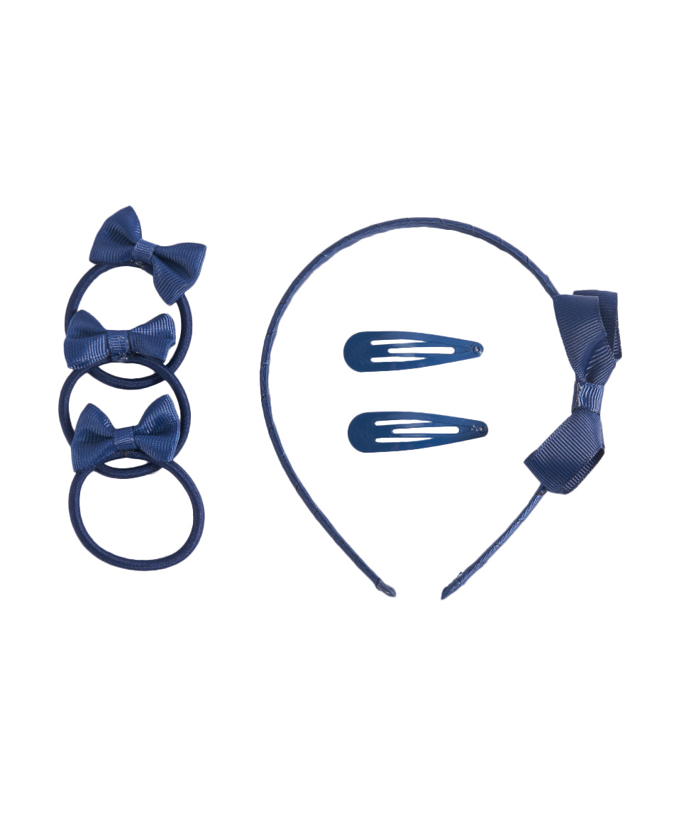 Set accesorios pelo escolar azul - TRICOT