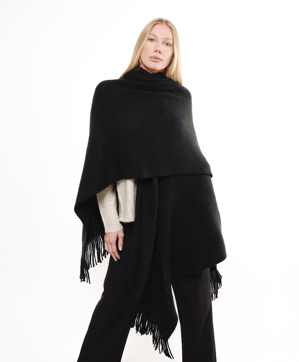 Poncho mujer liso - TRICOT